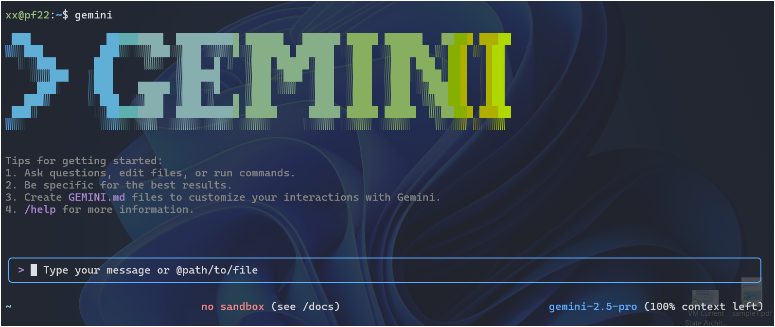 Gemini CLI · MySeq